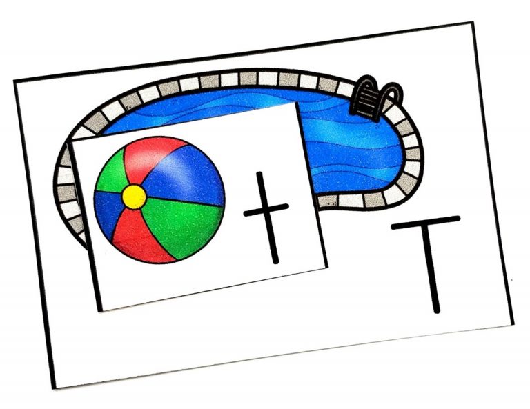 Pool and Beach Ball Alphabet Match - Playdough To Plato