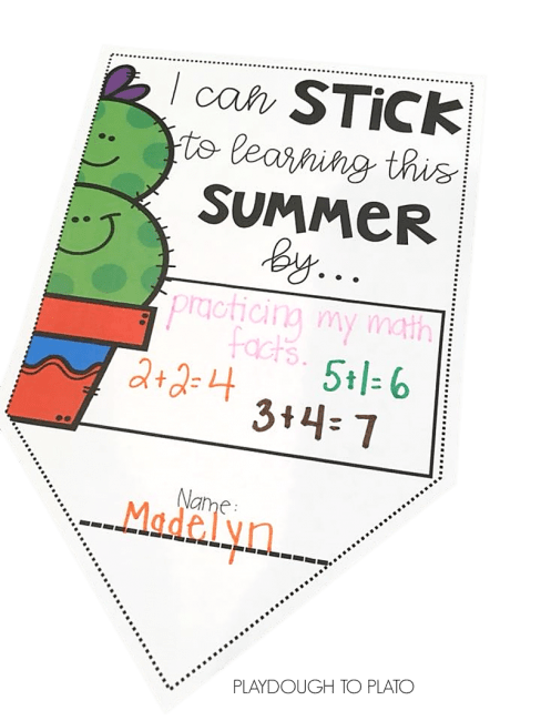 Summer Goals Writing Activity - Playdough To Plato