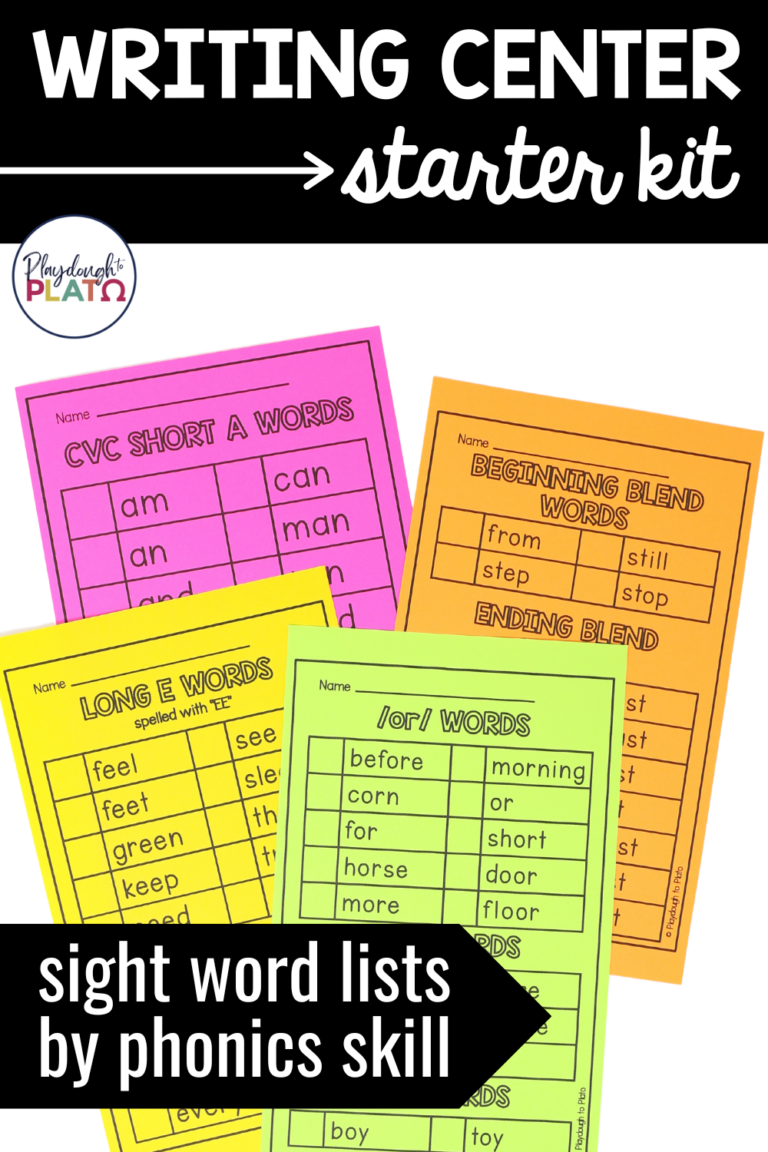 Writing Center Starter Kit - Playdough To Plato