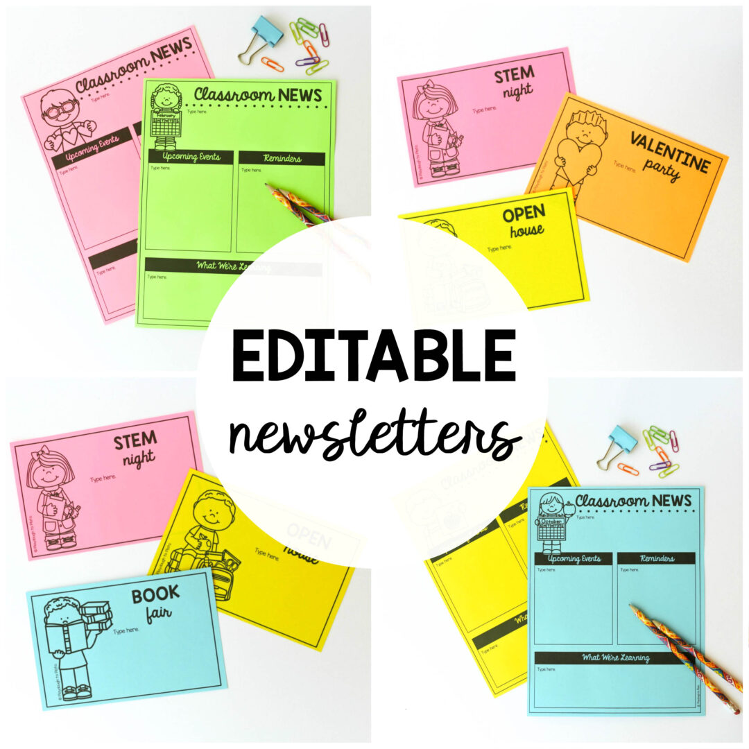Editable Newsletter Templates - Playdough To Plato
