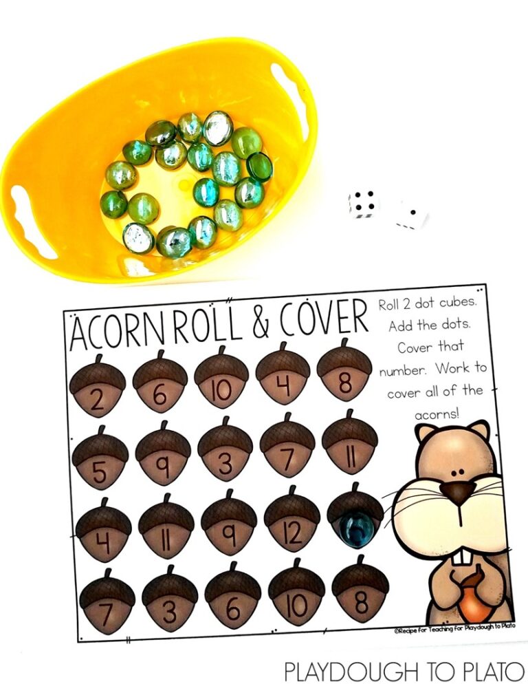 Acorn Roll and Cover - Playdough To Plato