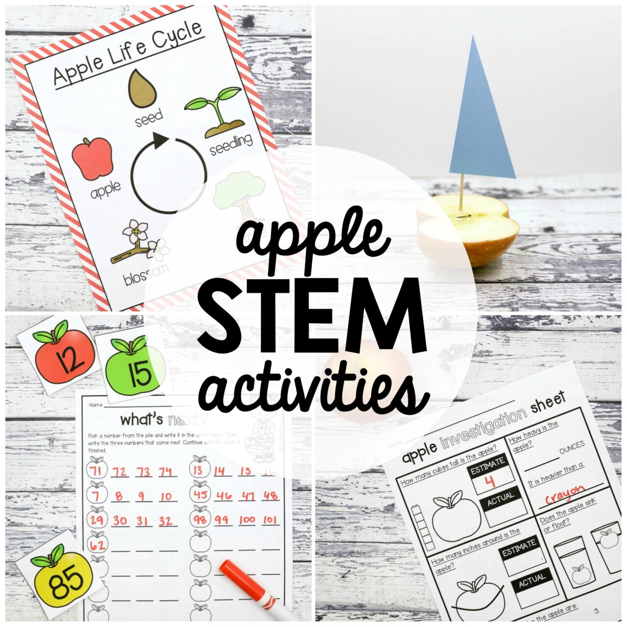 Apple STEM Challenges - Playdough To Plato