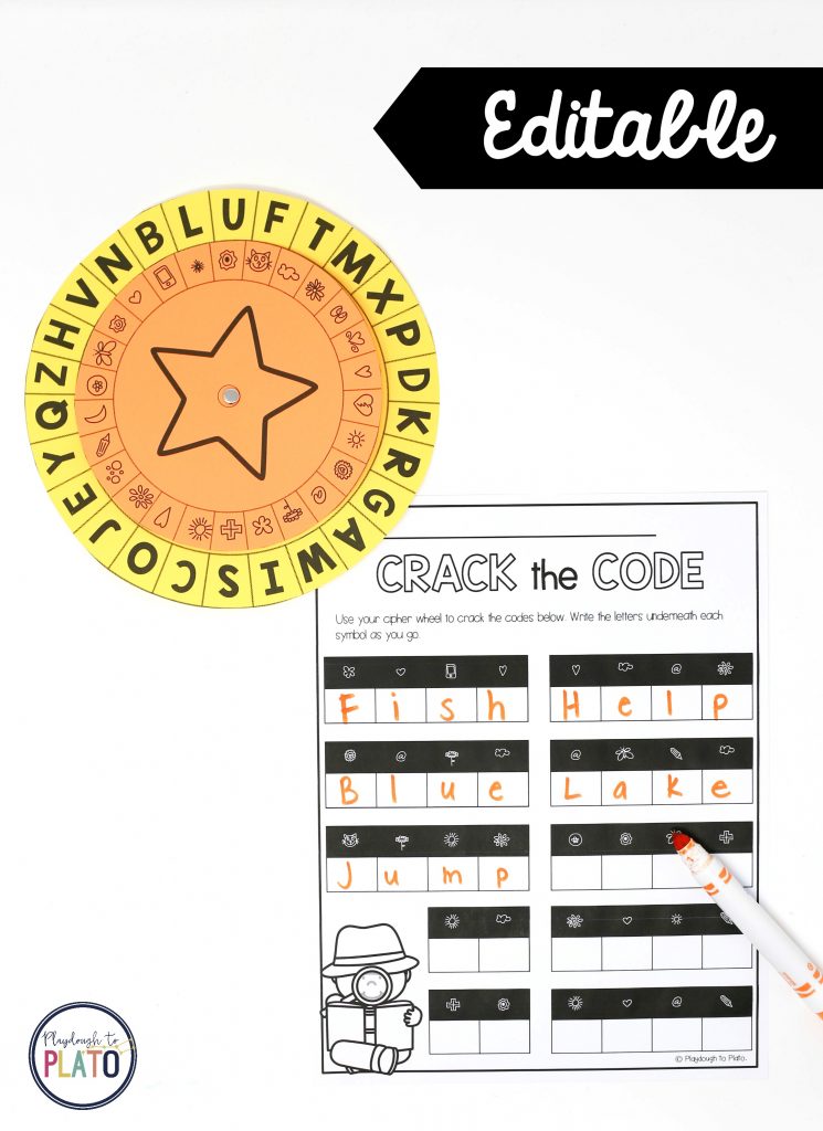 EDITABLE Crack the Code - Playdough To Plato