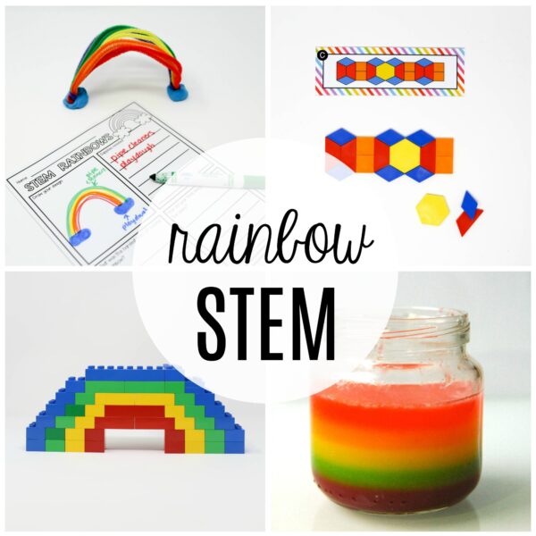 Rainbow STEM Challenges - Playdough To Plato