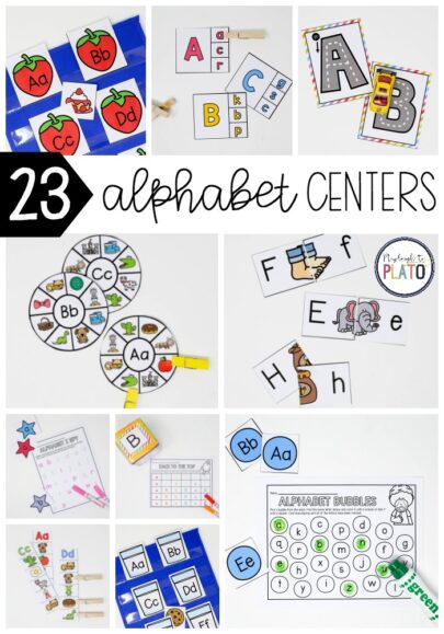 23 Alphabet Centers - Playdough To Plato
