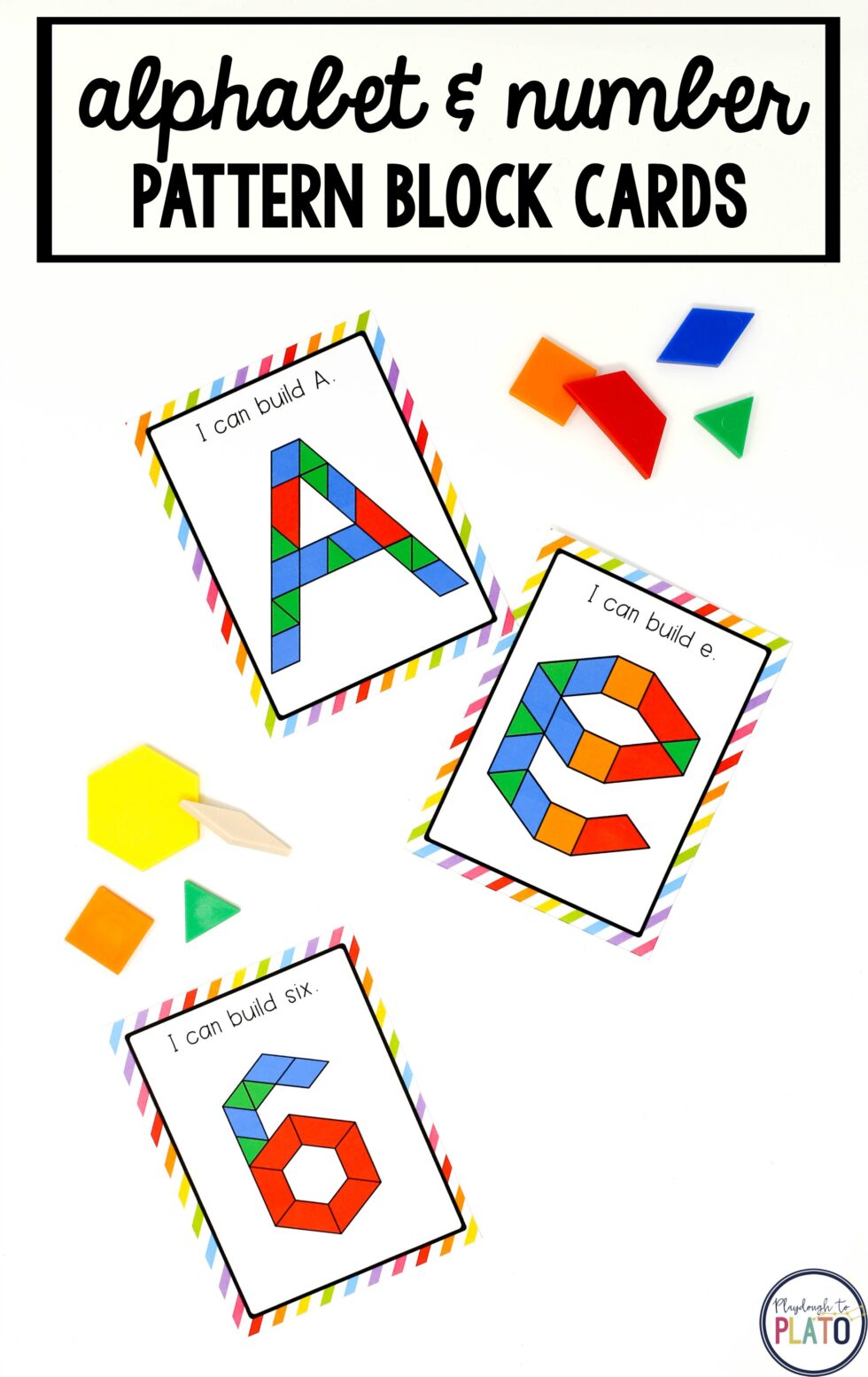 Roll and Cover Pattern Block Mats - Playdough To Plato