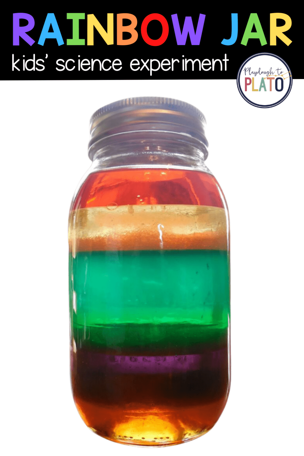 Rainbow Jar - Playdough To Plato