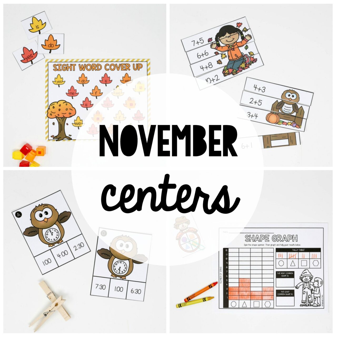 November Centers - Playdough To Plato