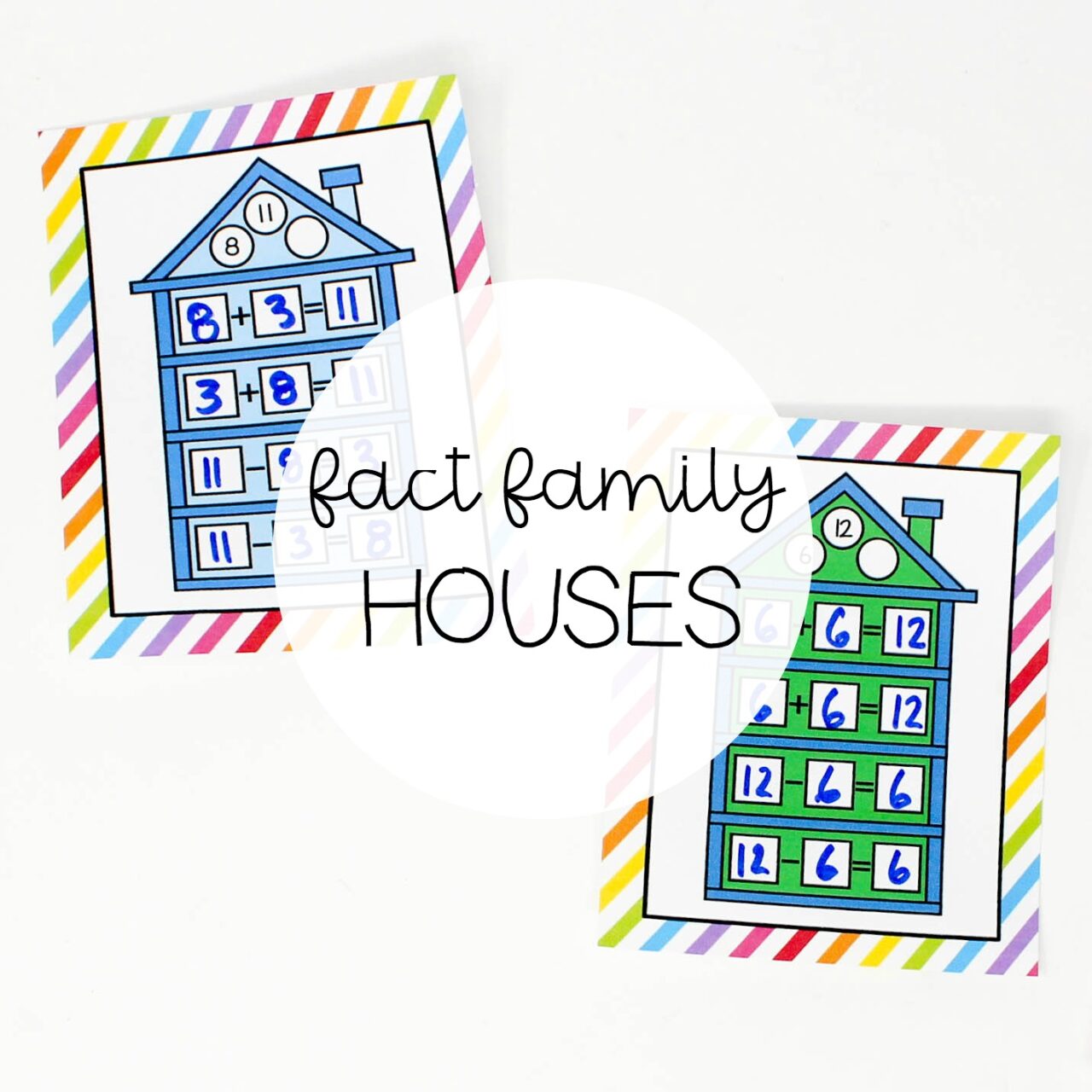 Fact Family Houses - Playdough To Plato