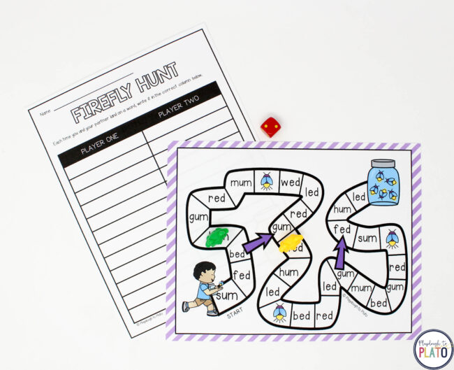 Short Vowel Word Family Centers - Playdough To Plato