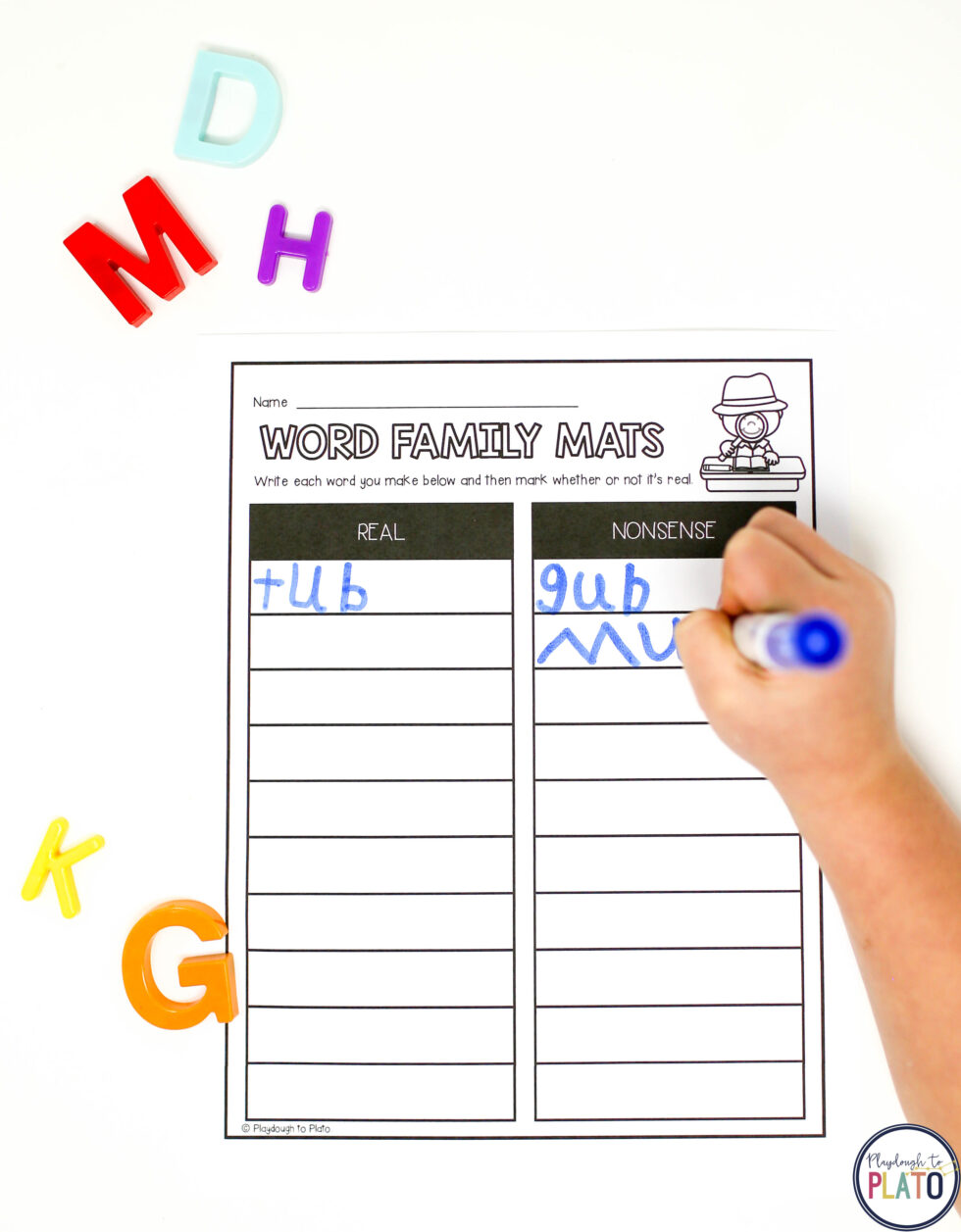 Word Family Mats - Playdough To Plato