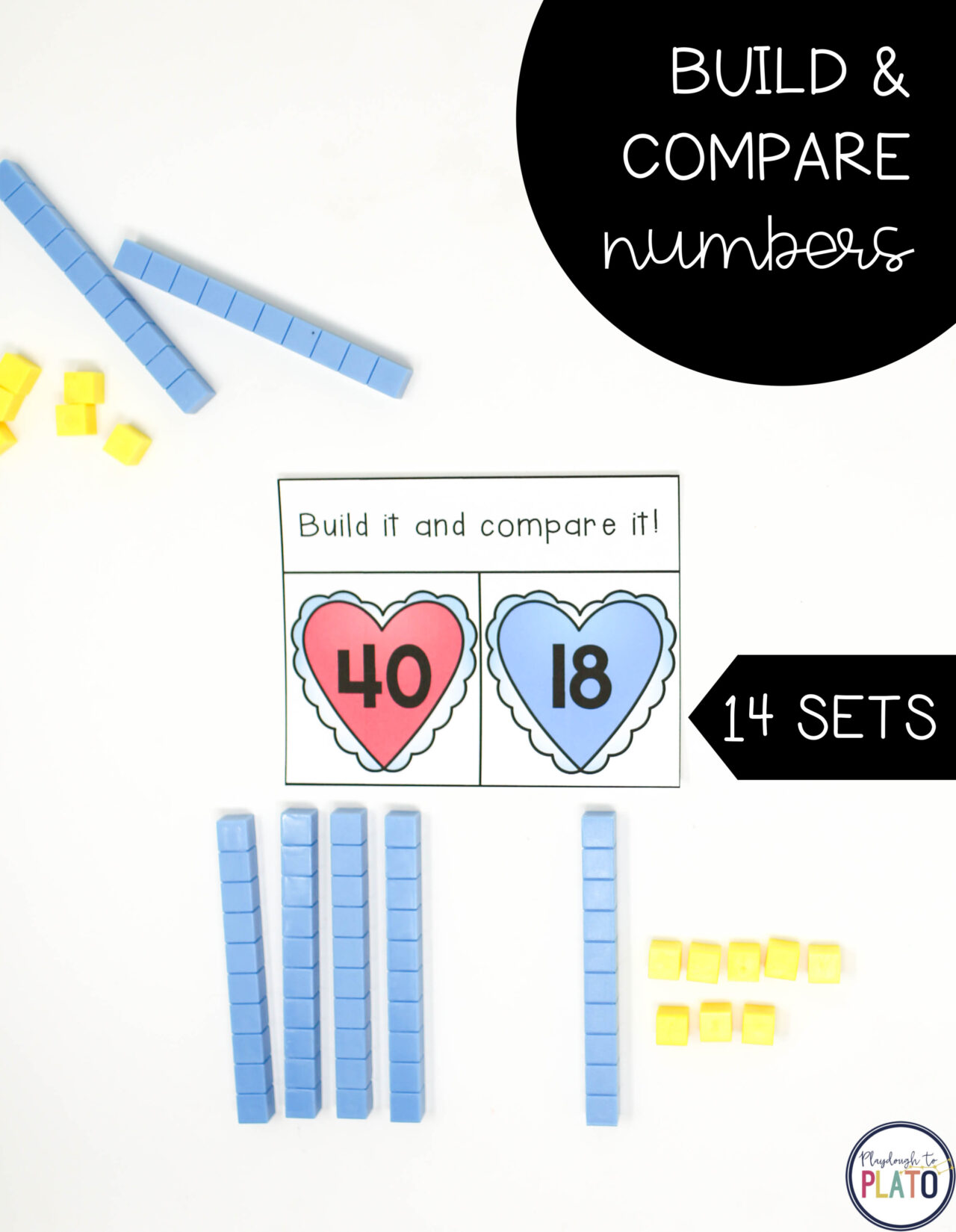 Build and Compare Numbers - Playdough To Plato