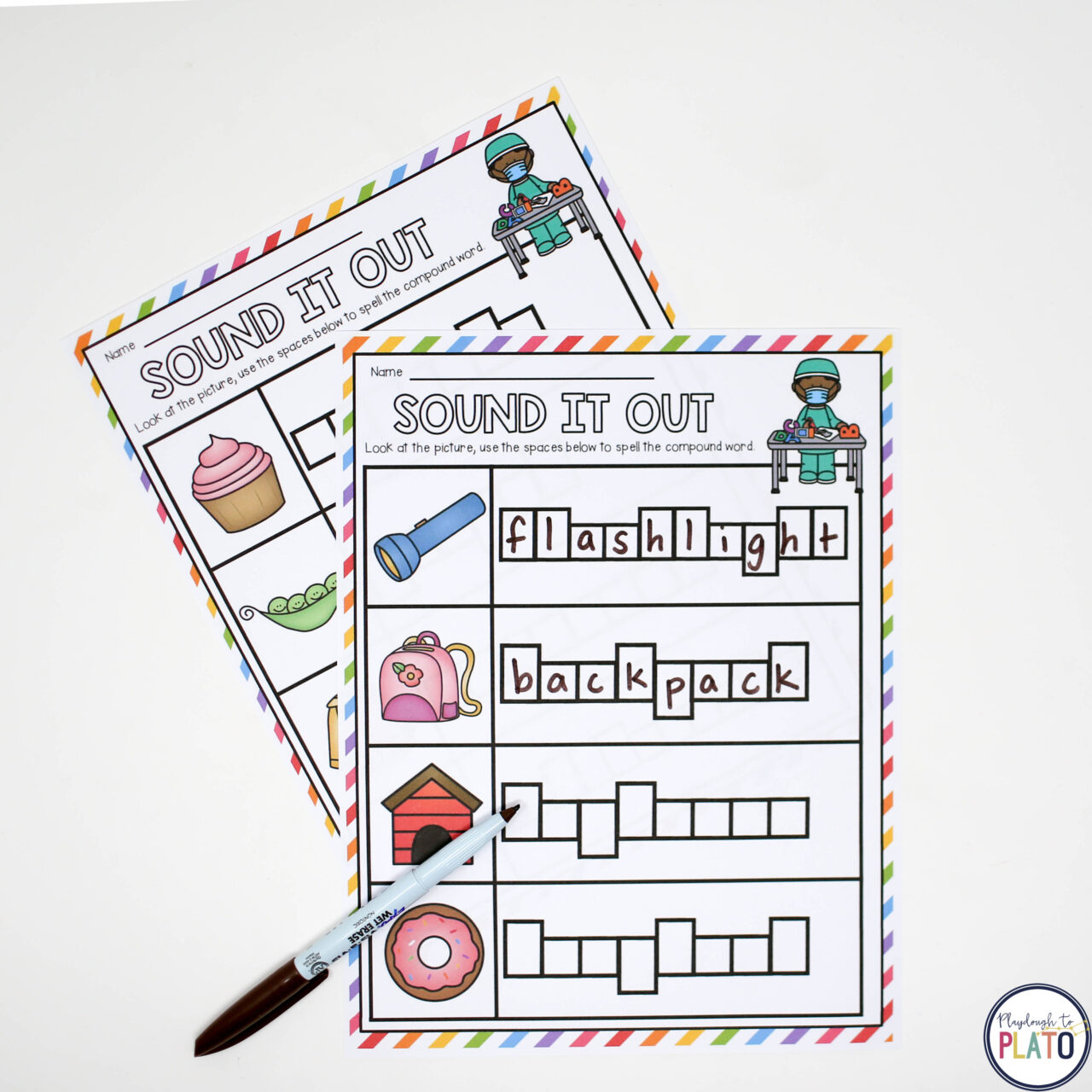 Compound Word Centers - Playdough To Plato