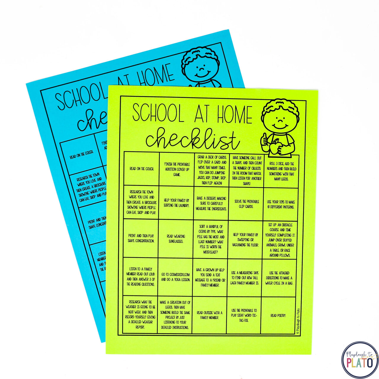 First Grade at Home - Week Three - Playdough To Plato