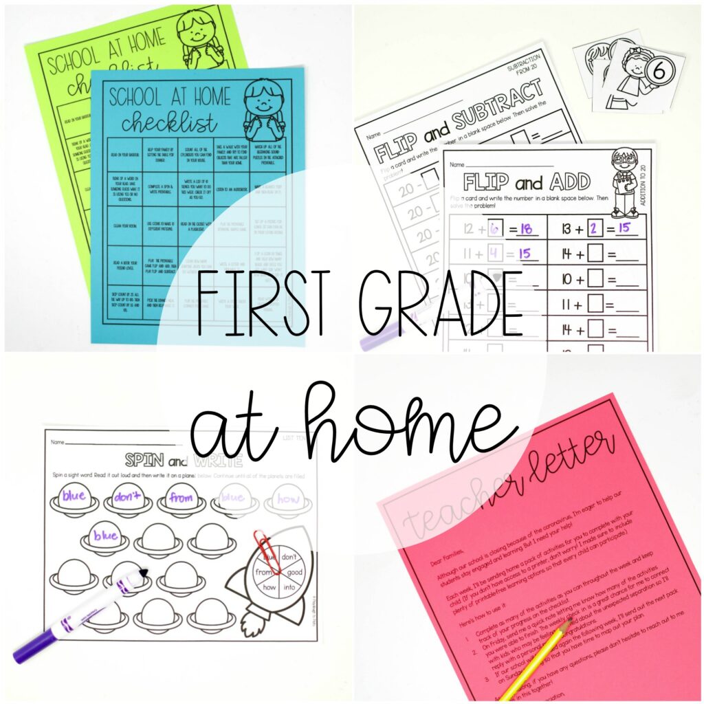 First Grade at Home - Week One - Playdough To Plato