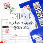 Hide and Seek Pocket Chart Games - EDITABLE - Playdough To Plato
