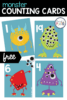 Monster Counting Cards - Playdough To Plato