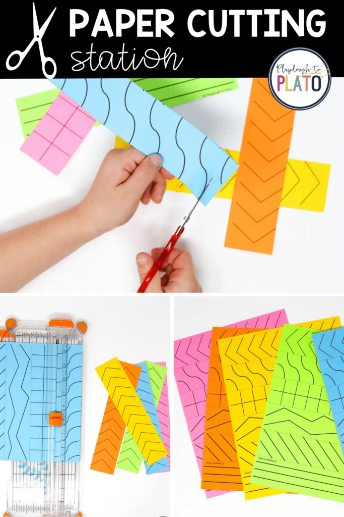 Paper Cutting Station - Playdough To Plato