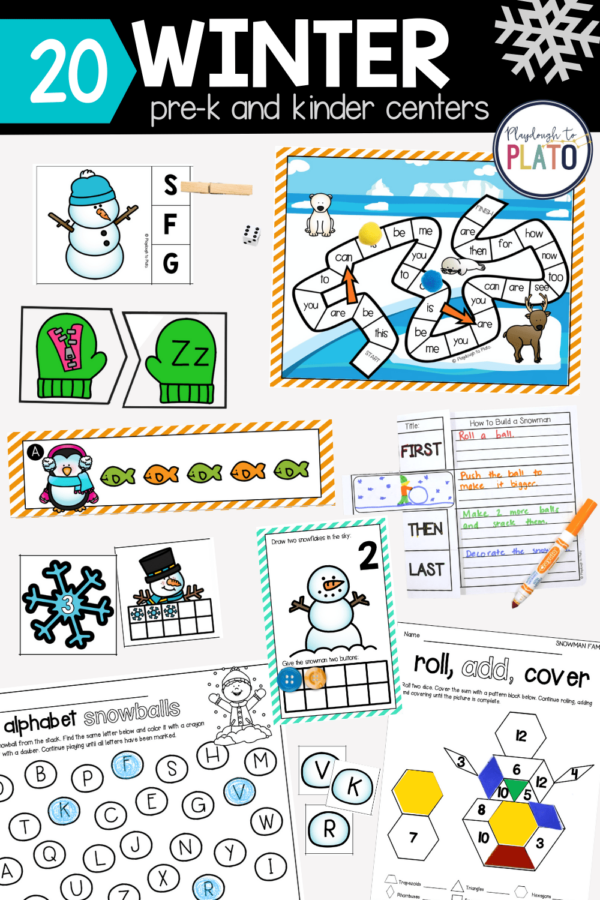 Winter Activity Pack - Playdough To Plato