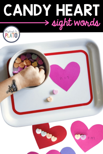 Candy Heart Sight Words Activity - Playdough To Plato