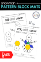 Snowman Pattern Block Mats - Playdough To Plato