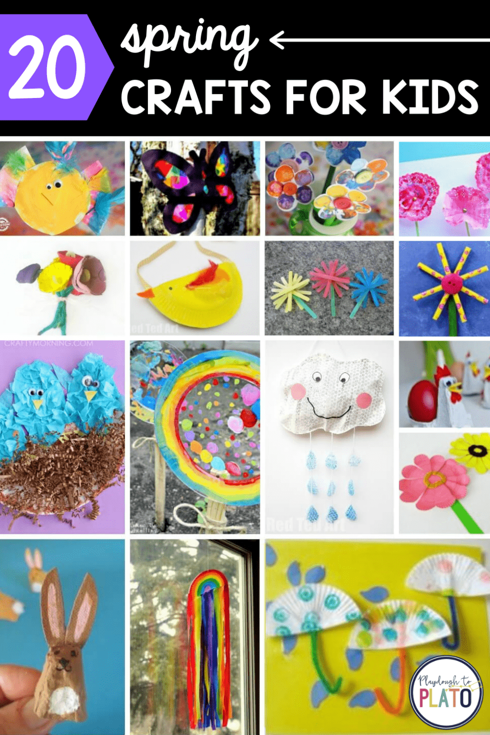 20 Spring Crafts for Kids - Playdough To Plato