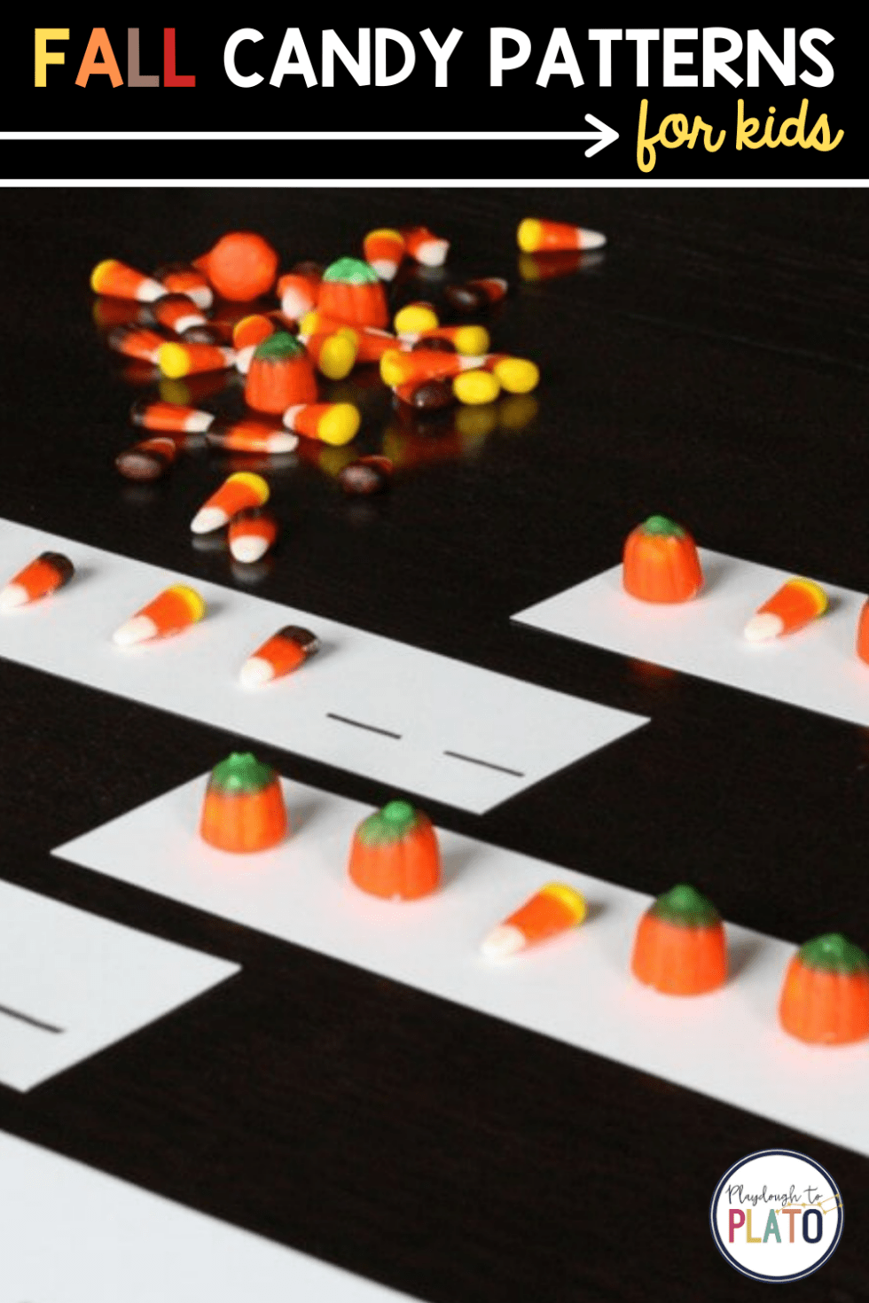 Fall Pattern Cards for Kids - Playdough To Plato
