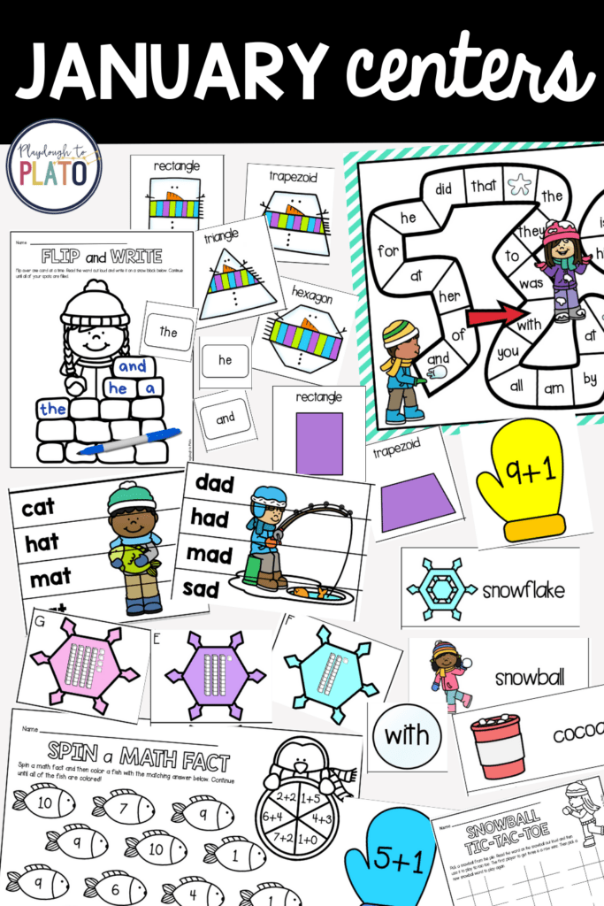 January Centers - Playdough To Plato