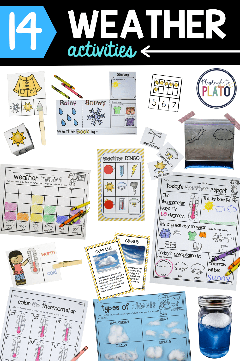 Weather Activity Pack - Playdough To Plato