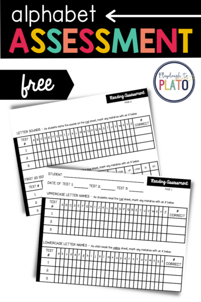 Free Reading Assessment - Playdough To Plato