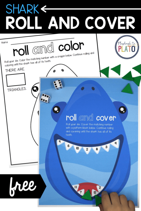 Shark Roll and Cover - Playdough To Plato