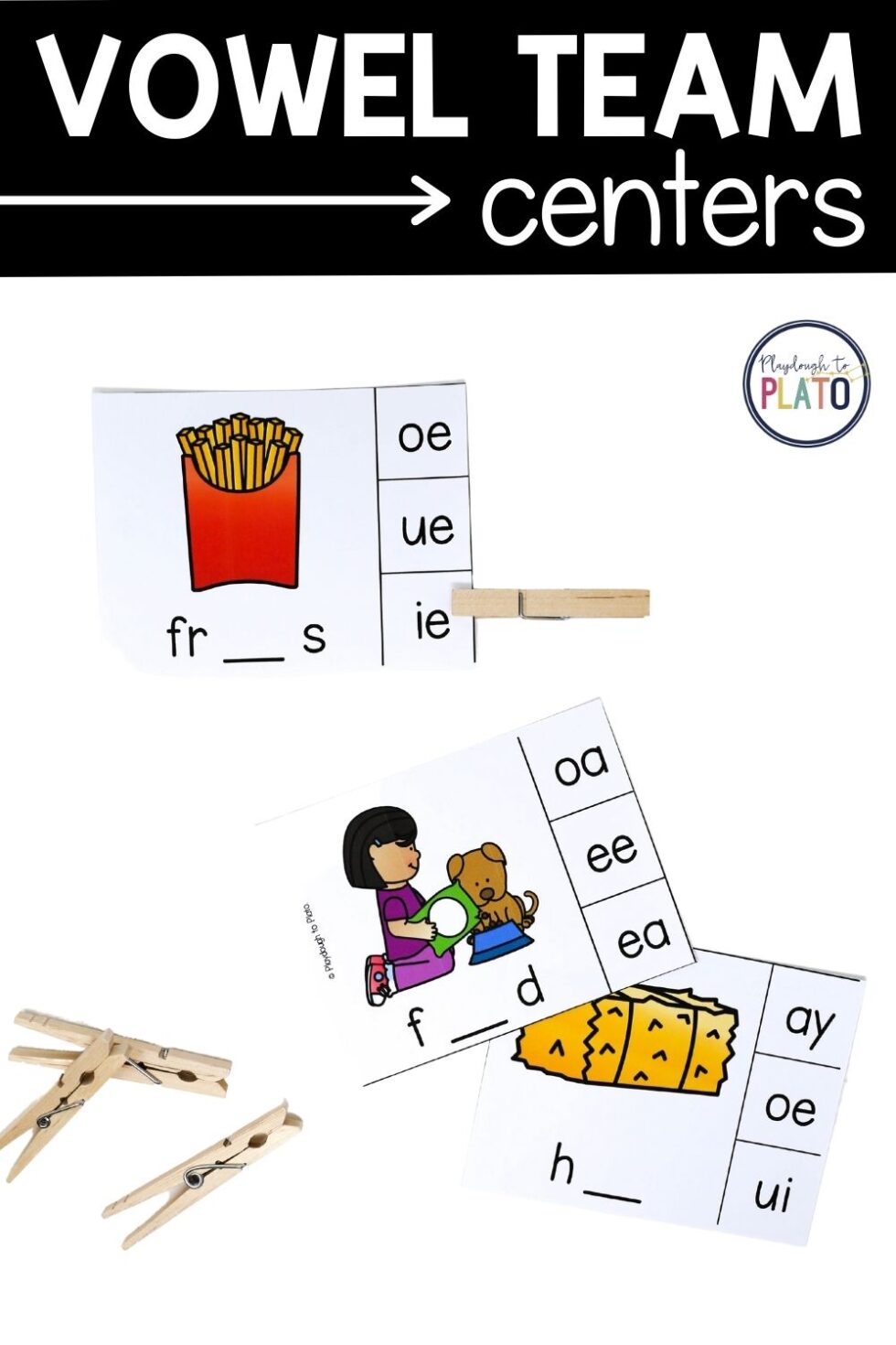 Vowel Team Centers - Playdough To Plato