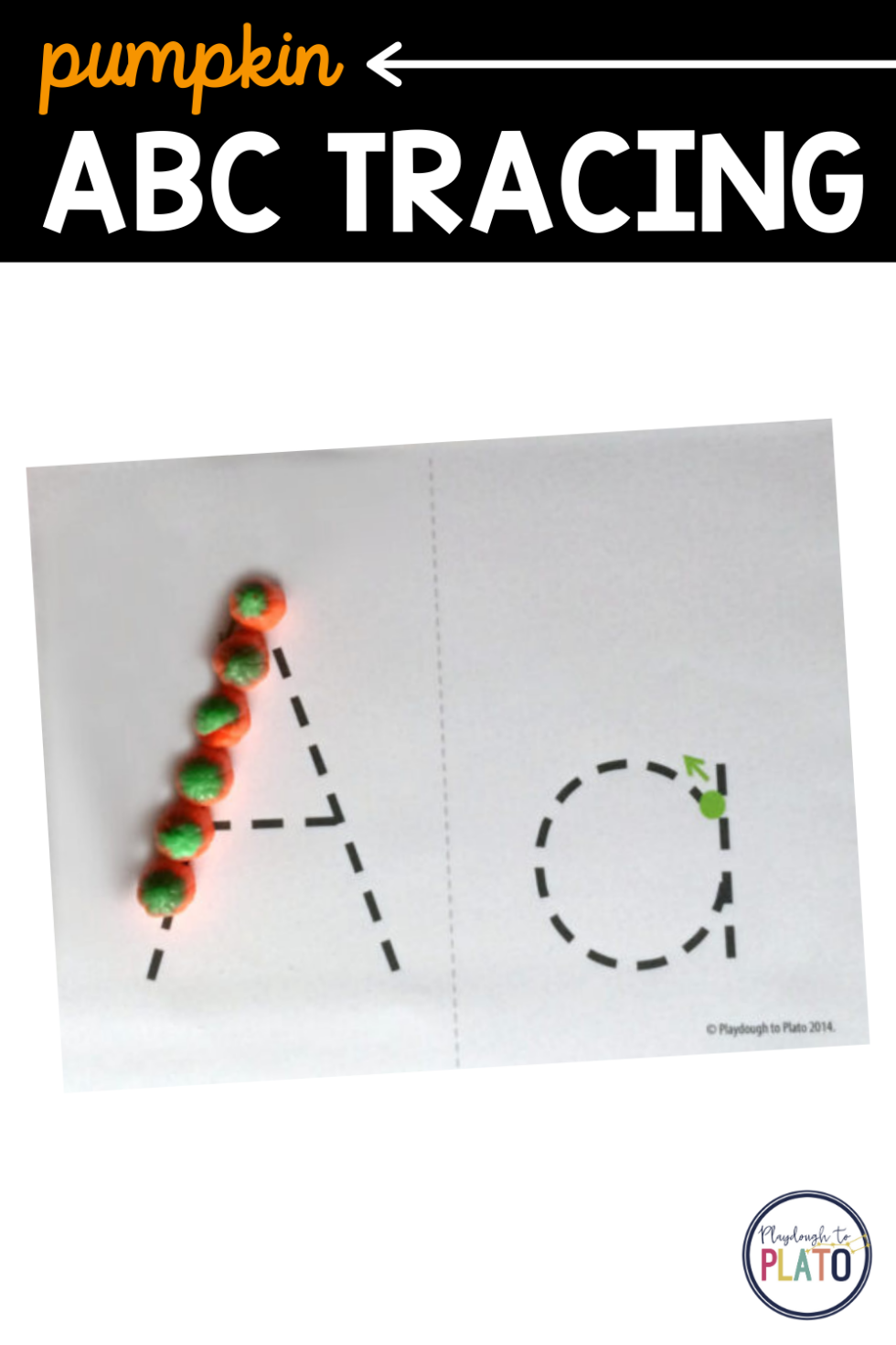 Pumpkin ABC Letter Tracing - Playdough To Plato