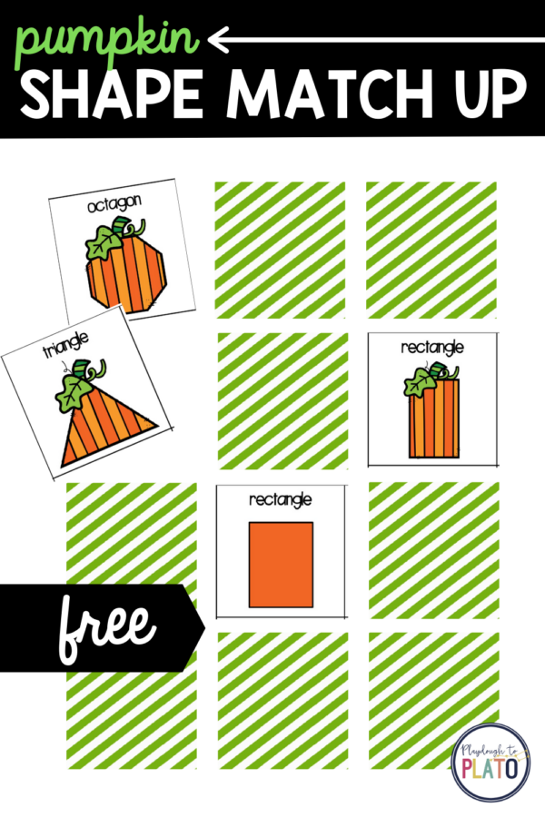 Pumpkin Shape Match Up - Playdough To Plato