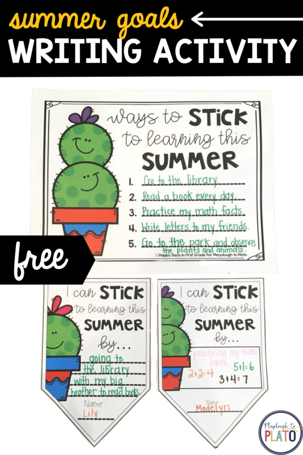 Summer Goals Writing Activity - Playdough To Plato