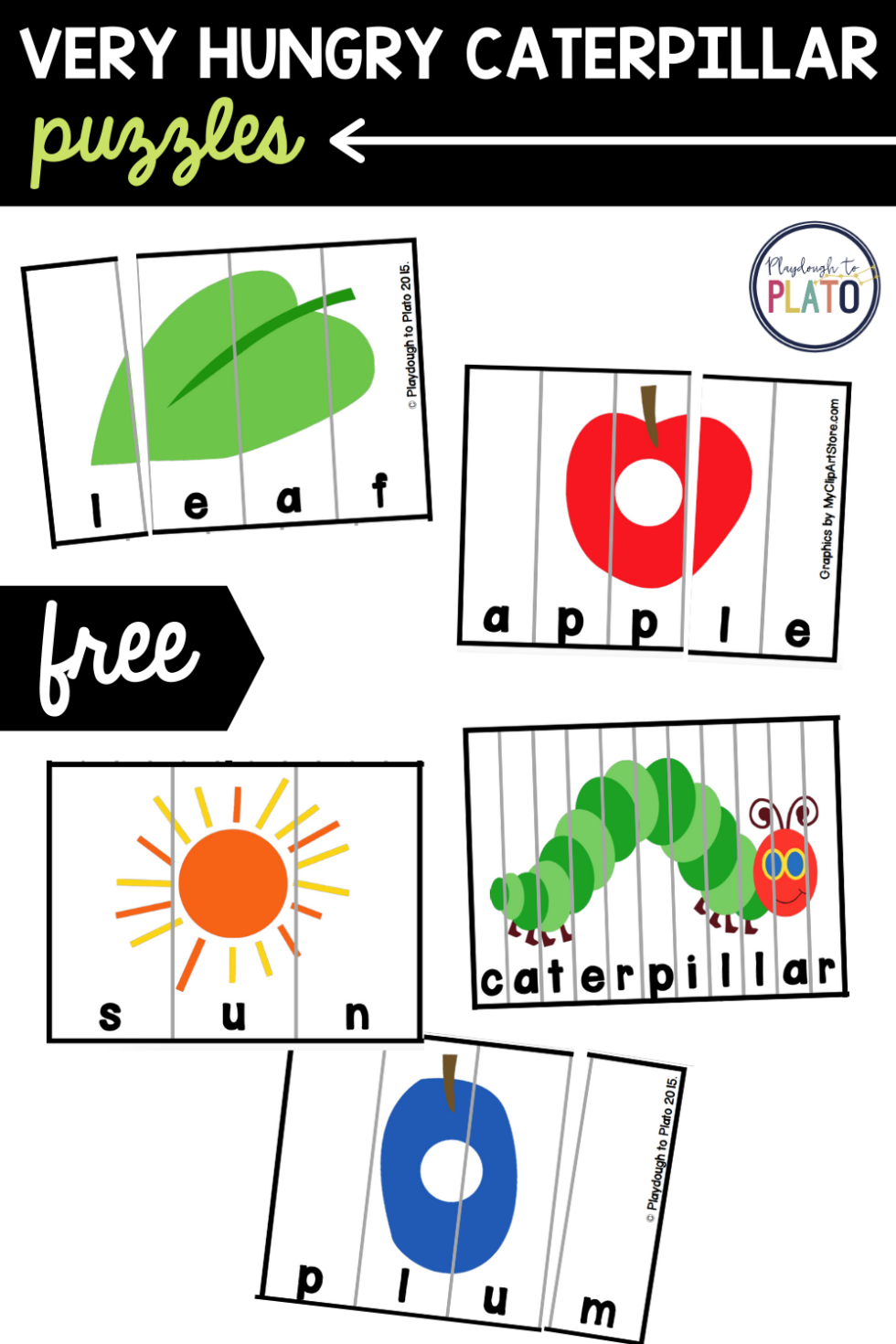 Very Hungry Caterpillar Puzzles - Playdough To Plato