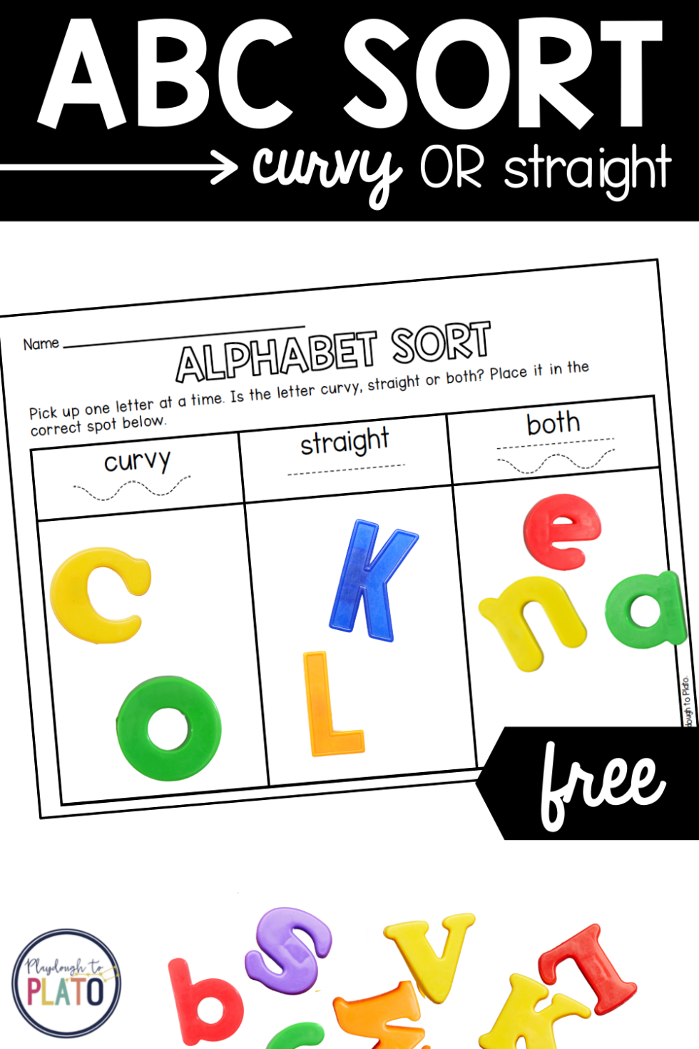 Letter sort for kids learning how to identify their letters by their ...