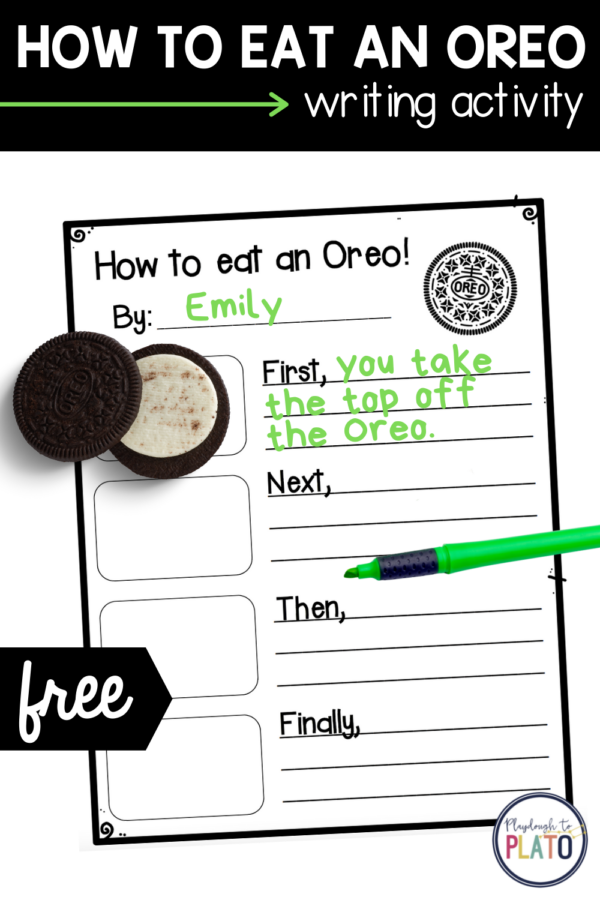 How to Eat an Oreo Writing Activity - Playdough To Plato