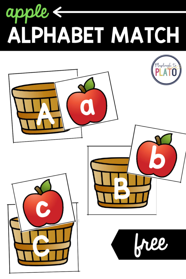 Apple Alphabet Match - Playdough To Plato