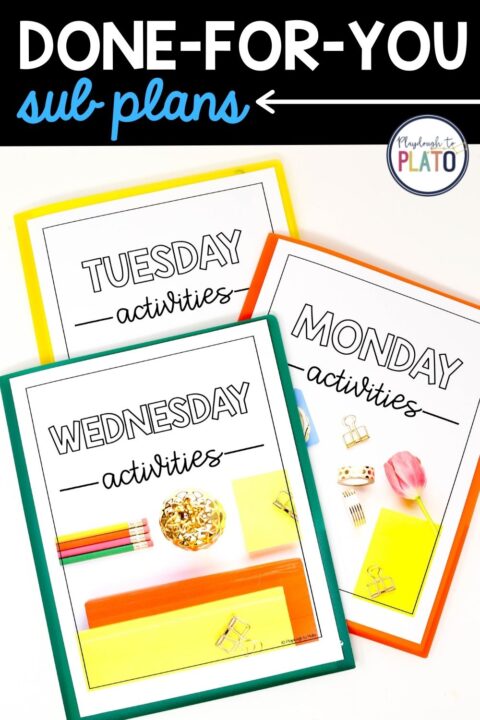 Sub Plans - Playdough To Plato