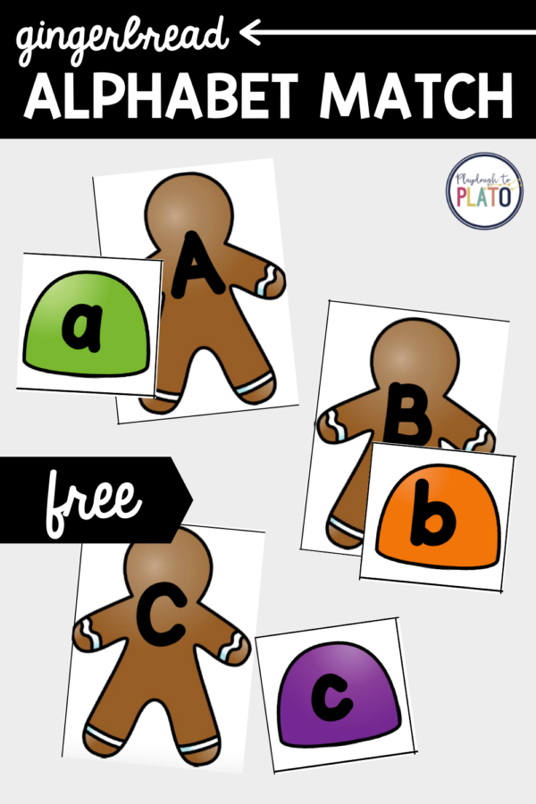 Gingerbread ABC Match Up - Playdough To Plato
