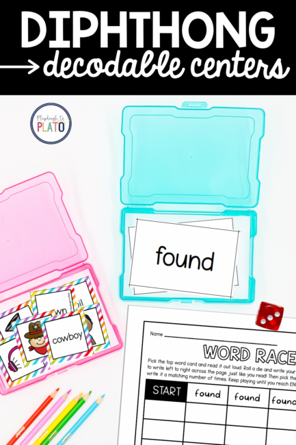 Decodable Diphthong Centers - Playdough To Plato
