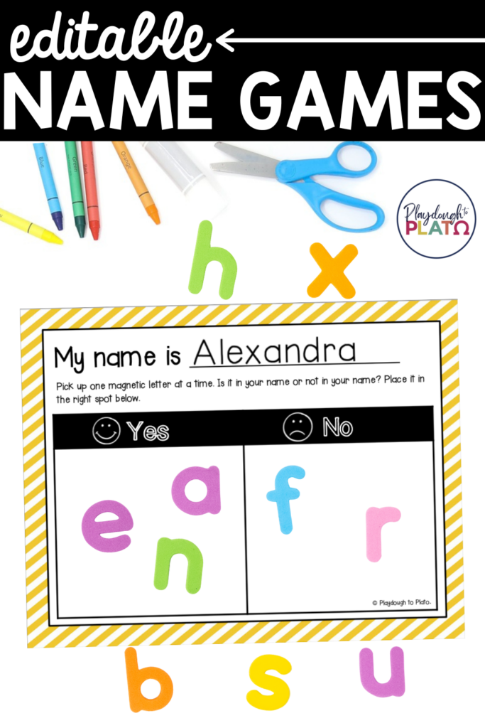 EDITABLE Name Games - Playdough To Plato