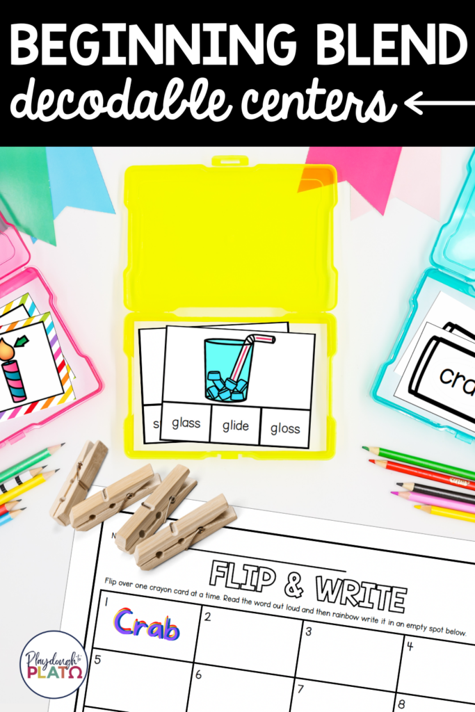 Decodable Beginning Blend Centers - Playdough To Plato