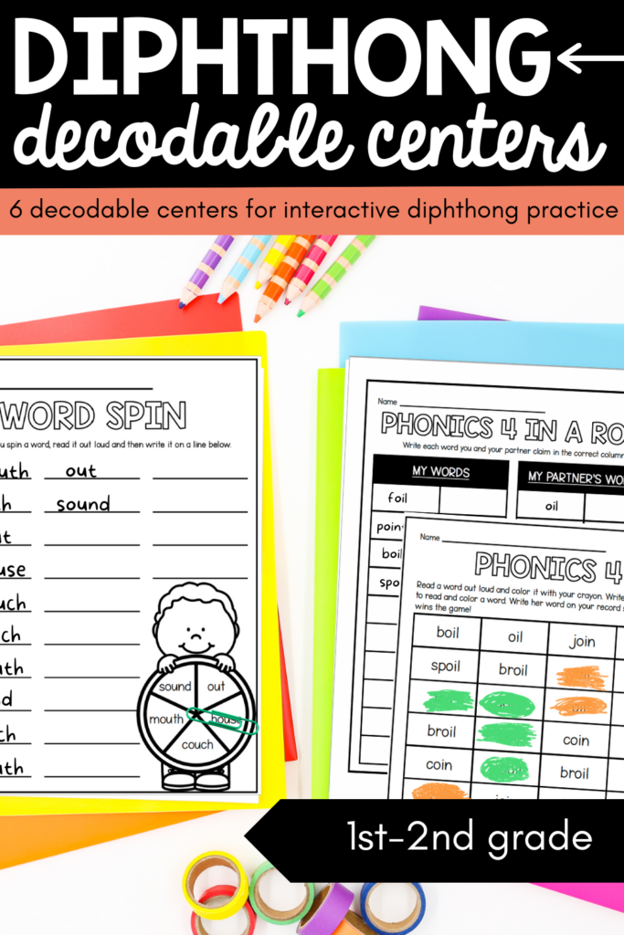 Decodable Diphthong Centers - Playdough To Plato