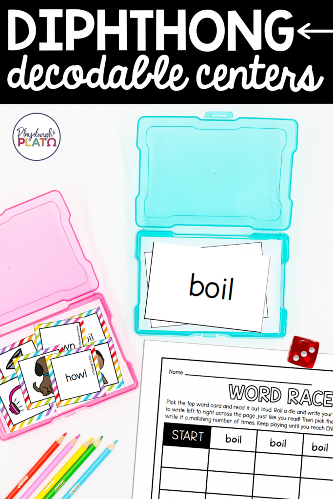 Decodable Diphthong Centers - Playdough To Plato
