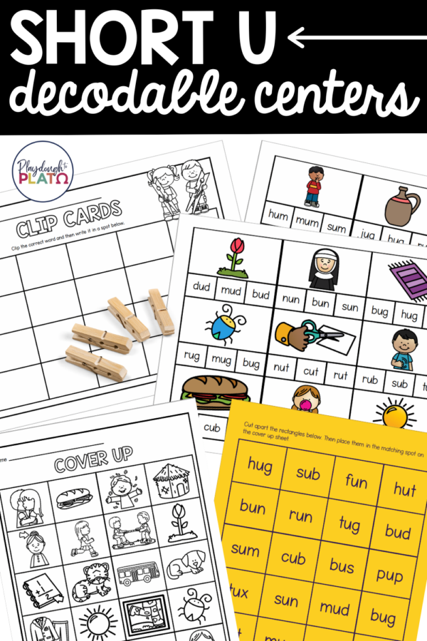 Decodable Short U Centers - Playdough To Plato