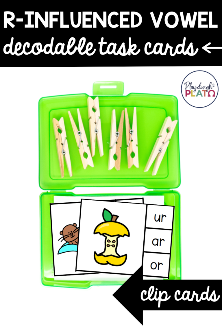 Decodable R-Influenced Vowel Task Cards - Playdough To Plato