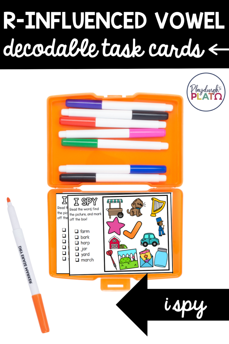 Decodable R-Influenced Vowel Task Cards - Playdough To Plato